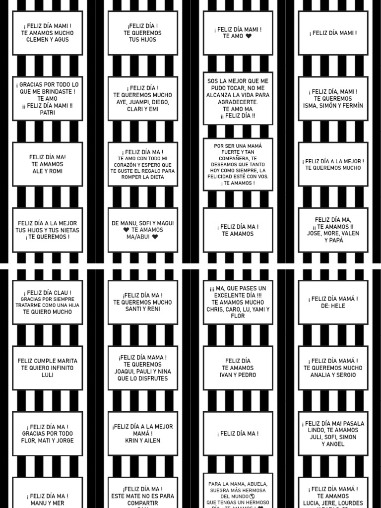 Tarjetas Dia De La Madre Pdf
