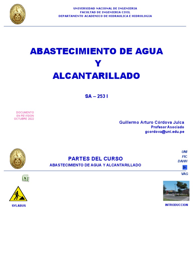 Clase 0A SA - 253 ORGANIZADOR 2022 - 2 | PDF | Alcantarillado | Agua