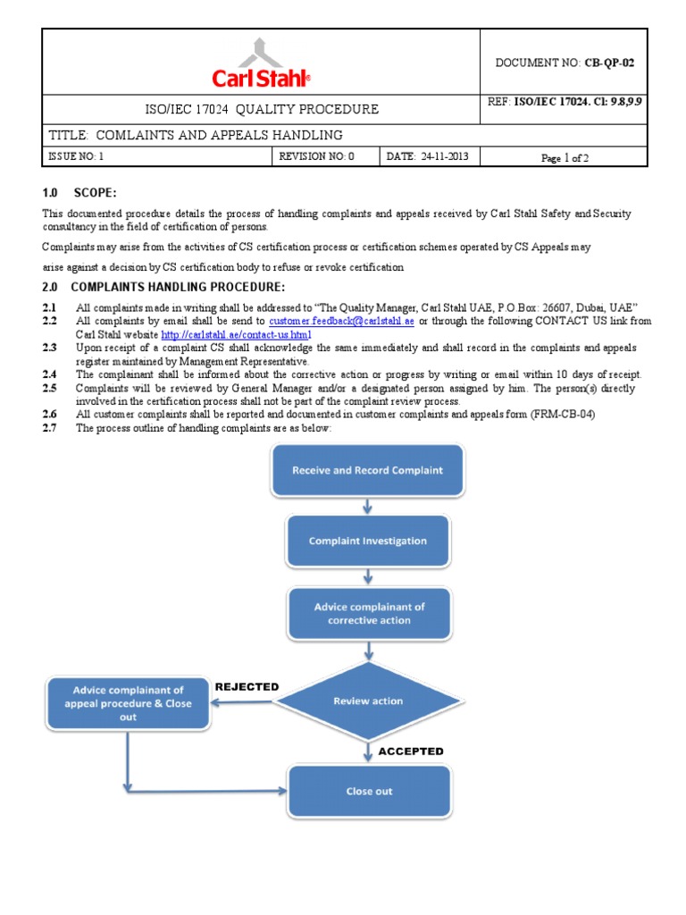 Complaints and Appeals | PDF | Appeal | Complaint