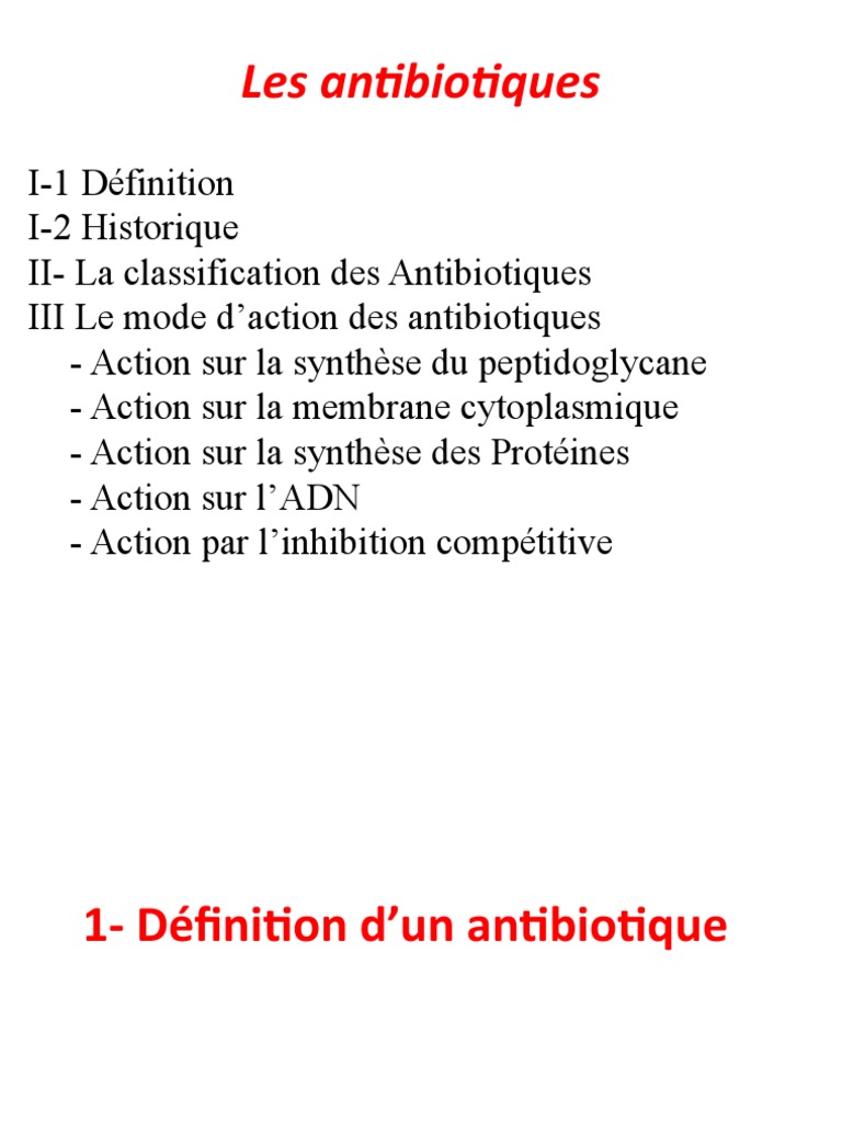 1.cours Antibiotique | PDF | Pénicilline | Antibiotiques