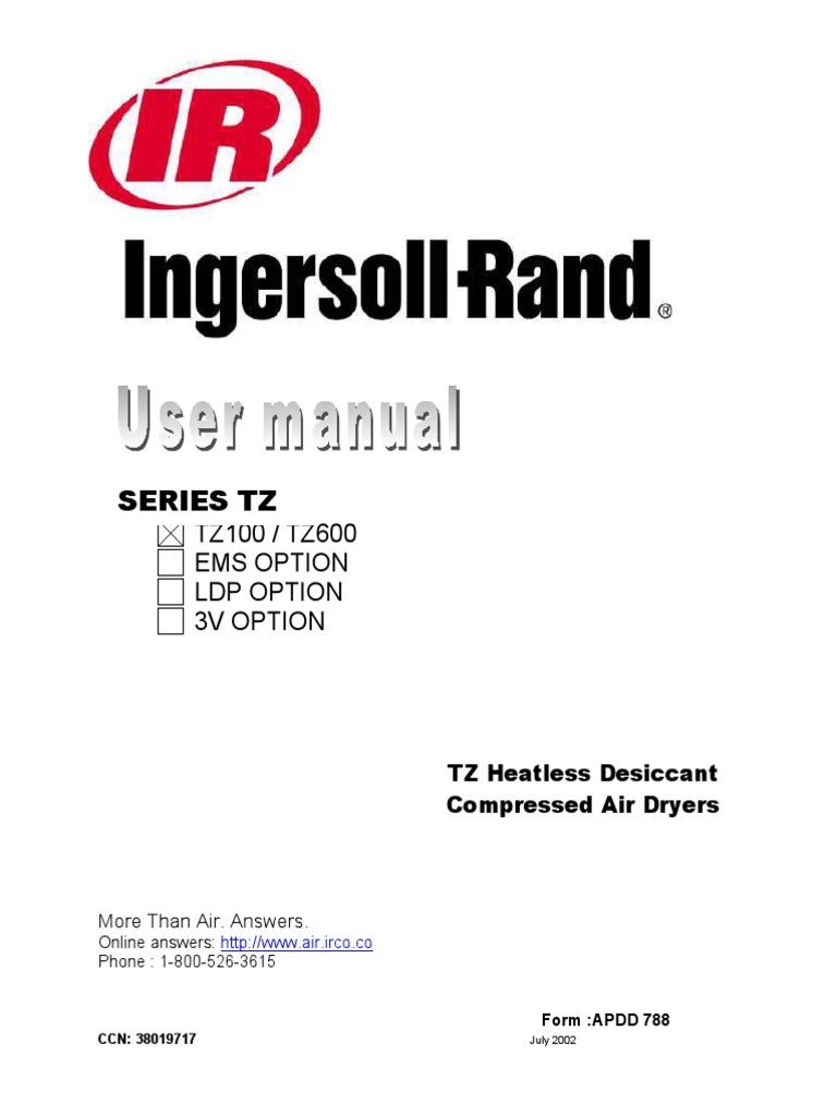 Manual TZ100-TZ600 REV.5-MITCHELL PDF | PDF | Valve | Clothes Dryer