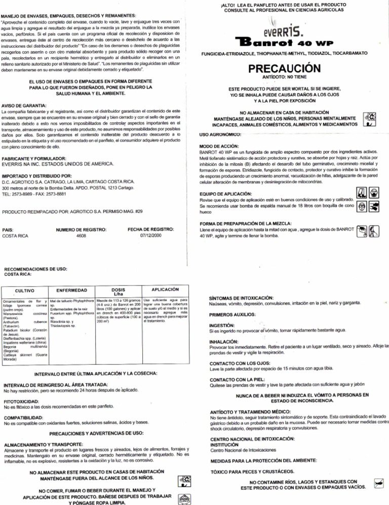 Banrot 40 WP Panfleto | PDF