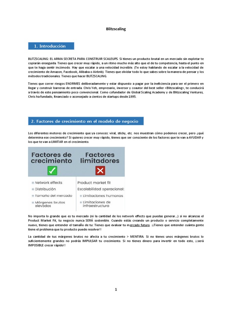 Blitzscaling | PDF | Empresa de inicio | Pequeñas empresas y emprendedores