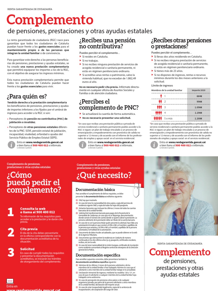 RGC Triptic Complements ESP | PDF | Pensión | Jubilación