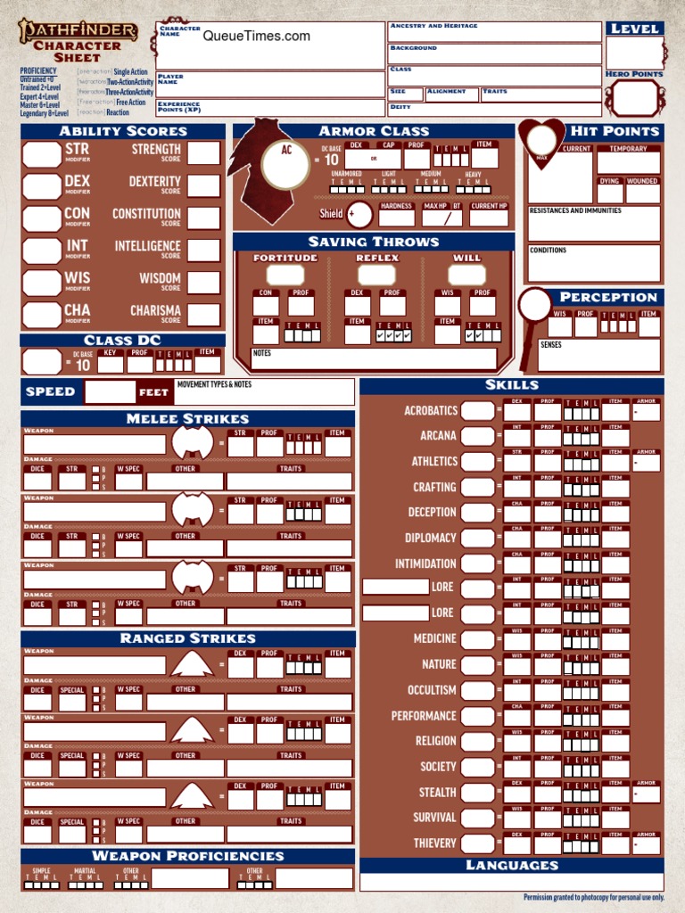 CharacterSheet Color Fillable | PDF | Tabletop Games | Gaming
