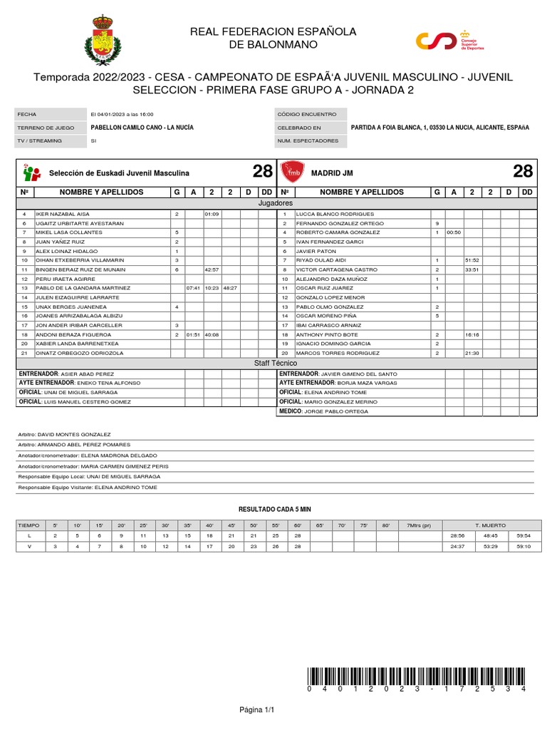 Acta Completa 1272916 | PDF | Deportes