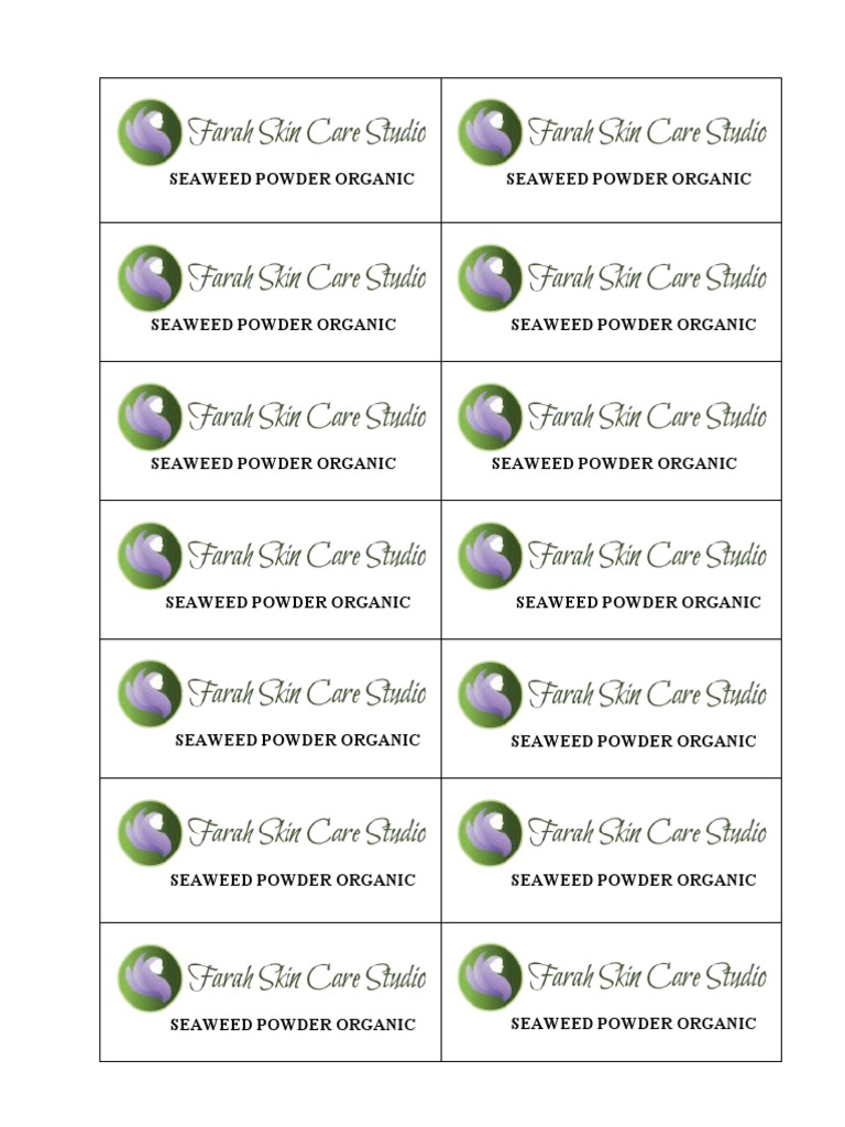 Seaweed Label 1 | PDF