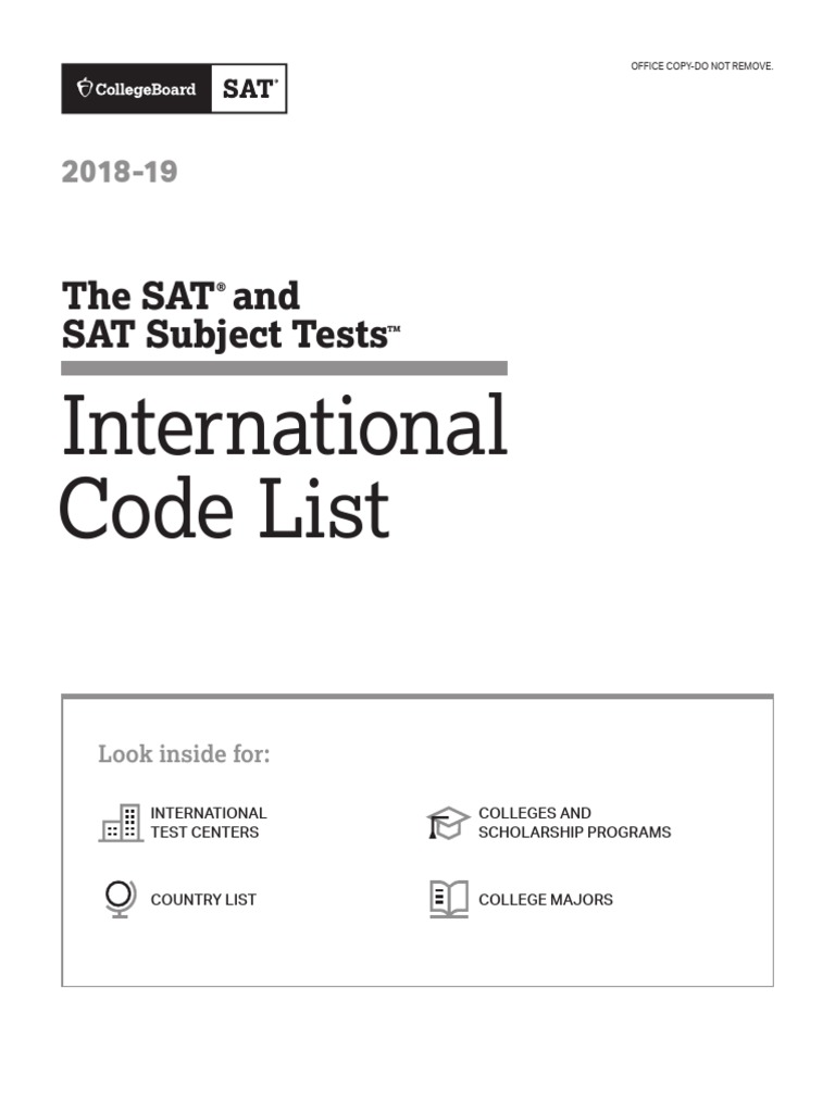 PDF Sat International Code List | PDF | Sat | Tests