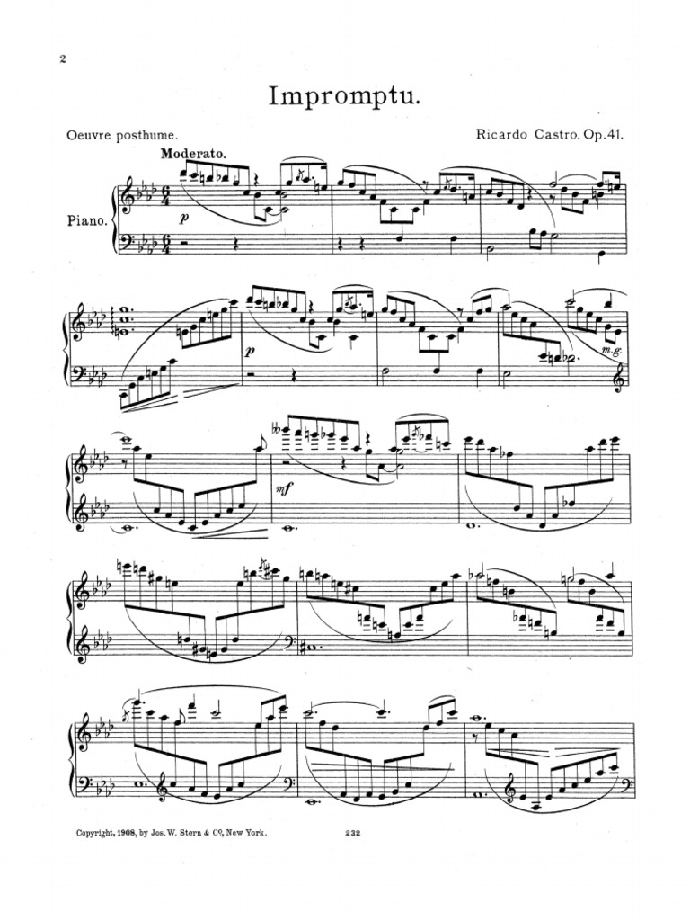 Ricardo Castro - Impromptu, Op. 41 | PDF Ricardo Castro - Impromptu, Op. 41 | PDF
