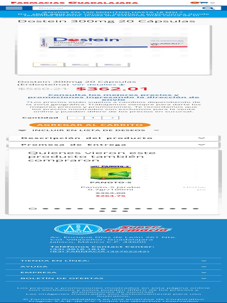 Dostein 300mg 20 Cápsulas | PDF