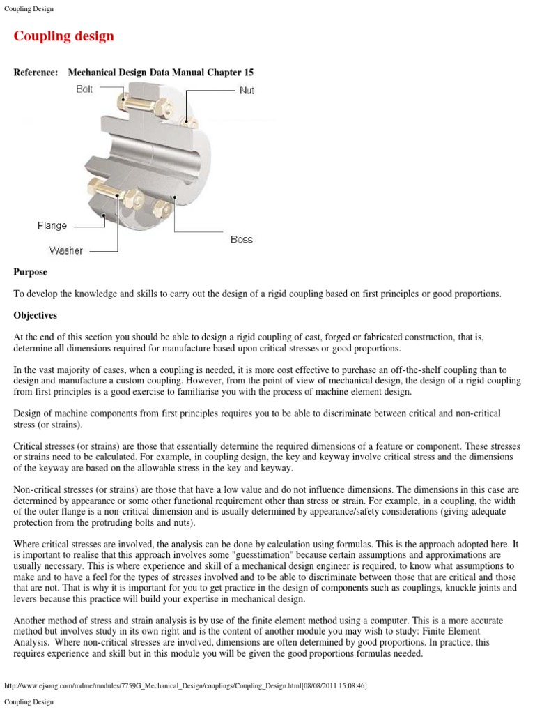 Coupling Design | PDF