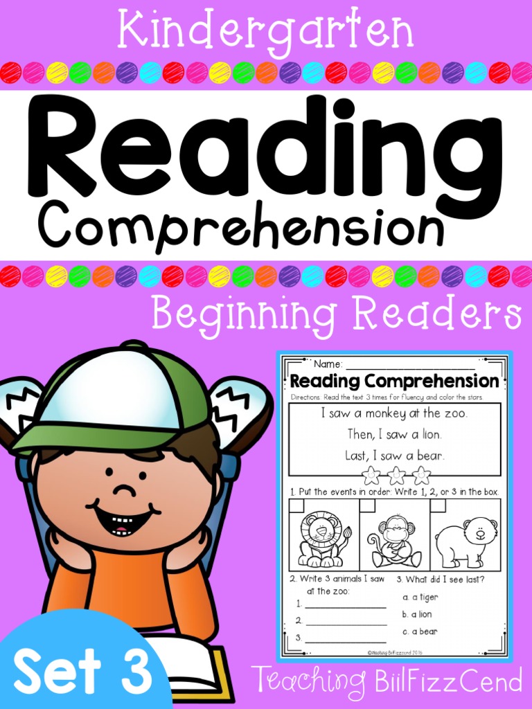 Kindergarten Reading Comprehension Set 3 | PDF