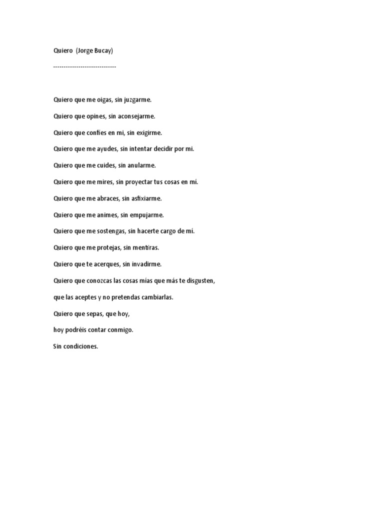 Quiero Jorge Bucay | PDF