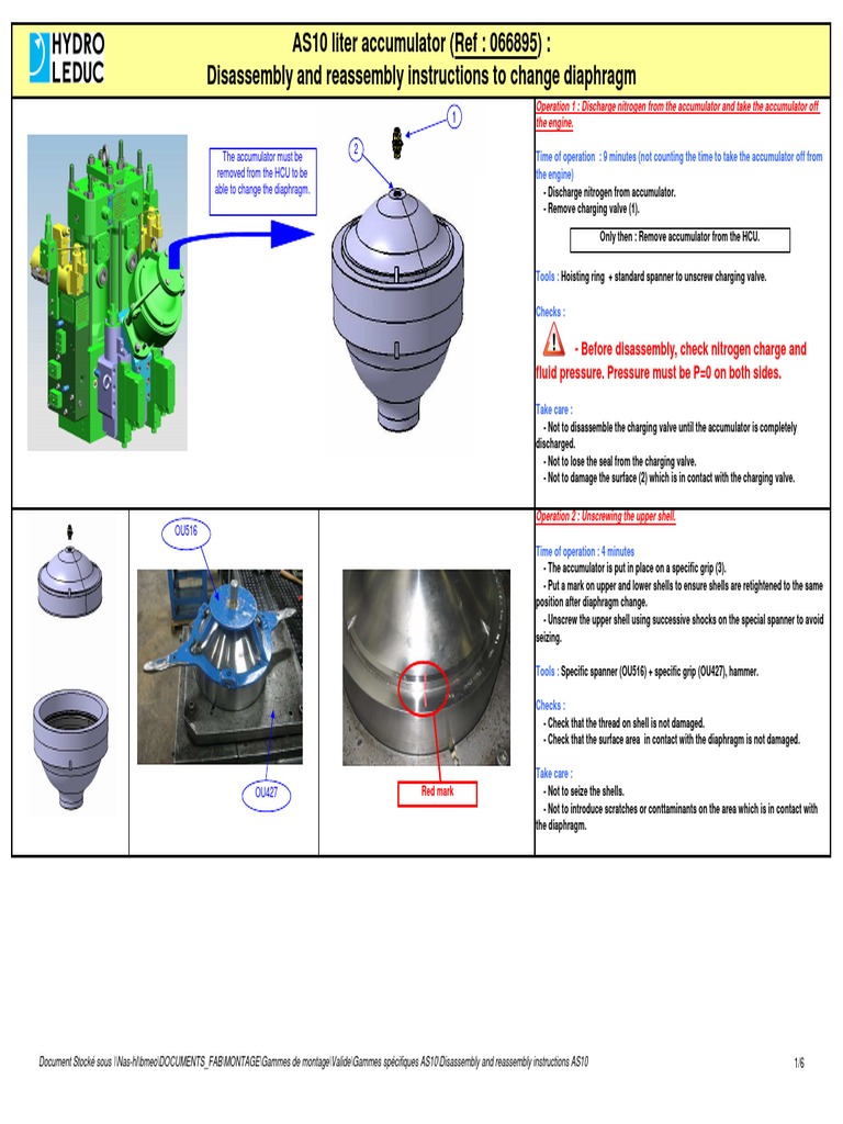 Disassembly and Reassembly Instructions AS10 | PDF | Valve ...