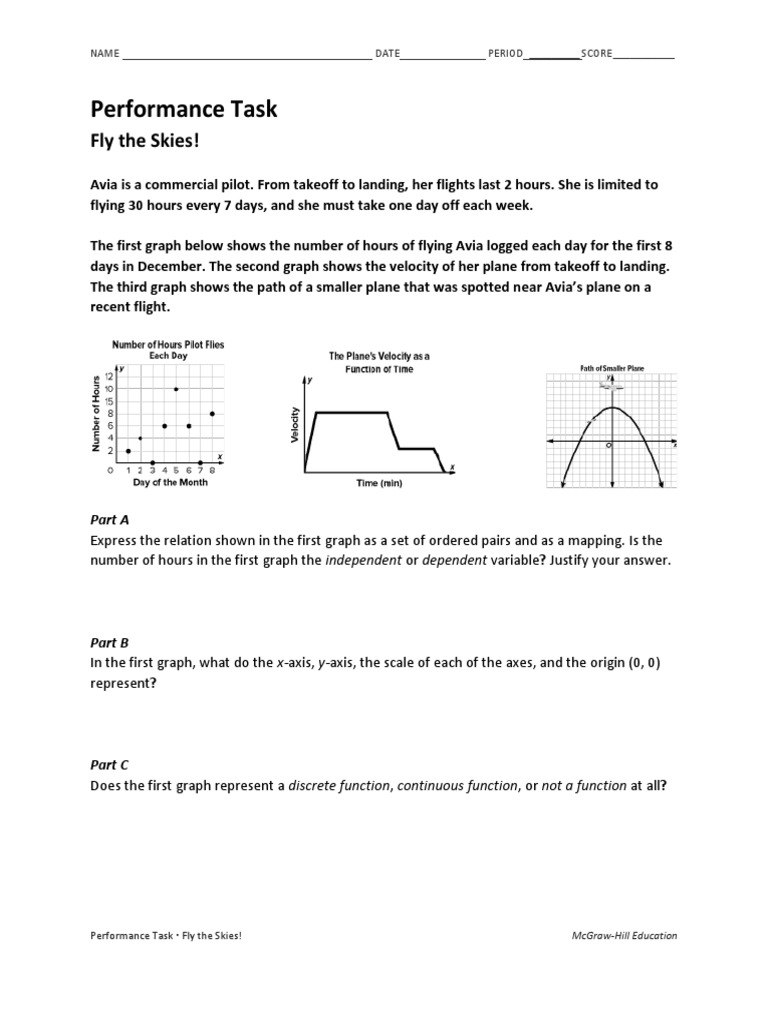 Flight Performance Task Analysis | PDF | Function (Mathematics ...