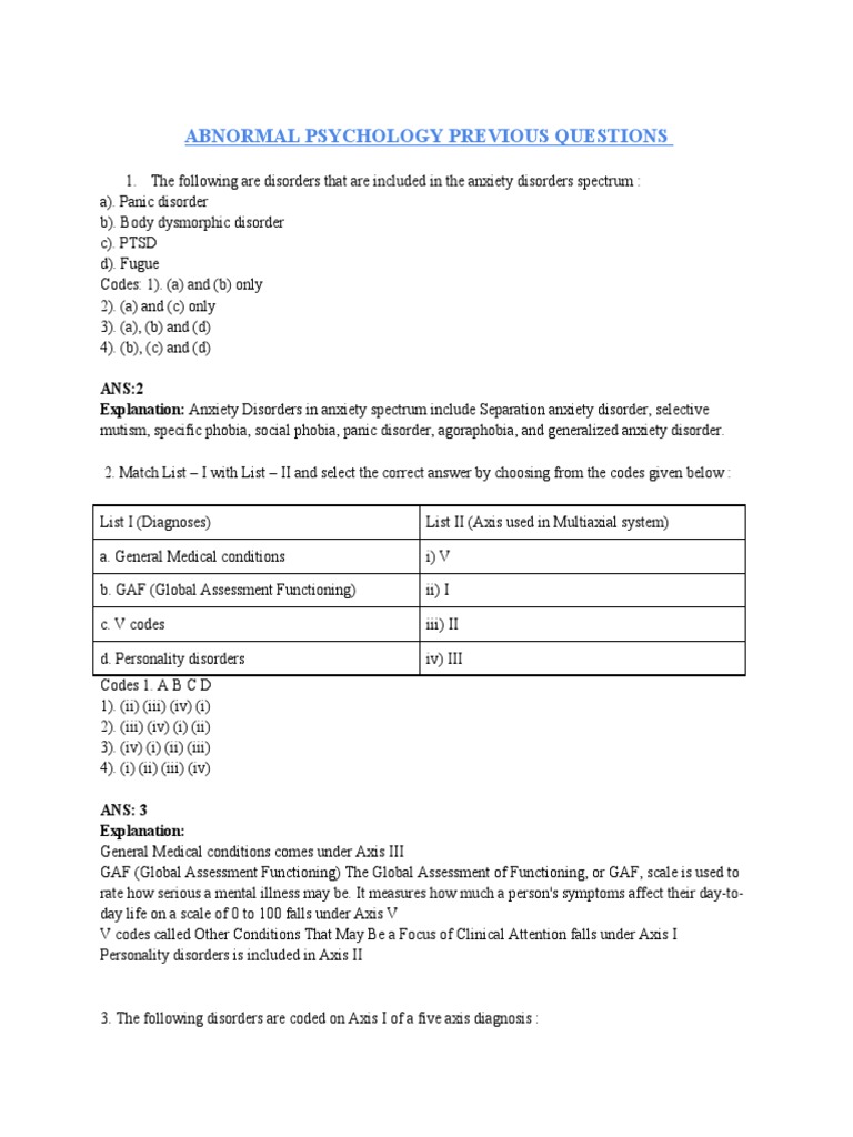 Abnormal Psychology Final | PDF | Schizophrenia | Eating Disorder