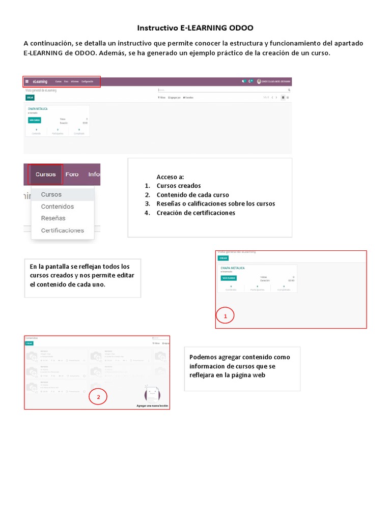 Instructivo ODOO E-Learning | PDF | Red mundial | Internet y web