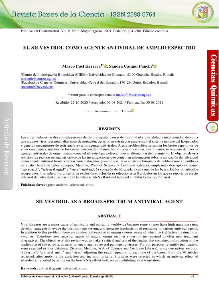 Silvestrol Antiviral Ampl Espectro | PDF | Influenza | Virus