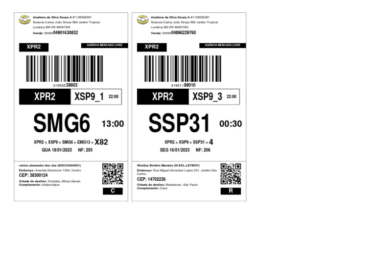 Etiquetas - Mercado Livre | PDF