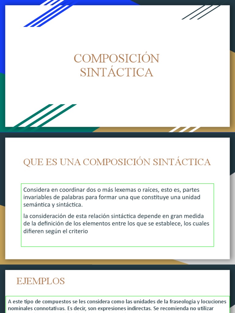 Composición Sintáctica | PDF | Palabra | Sintaxis