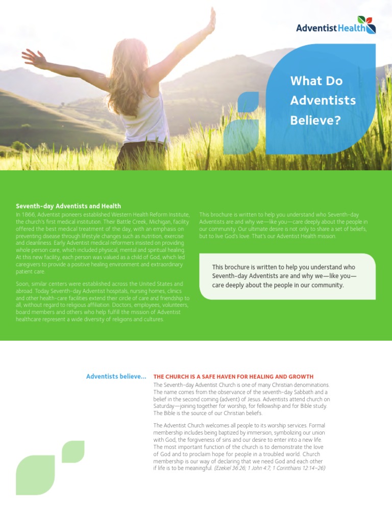 What Do Adventists Believe Brochure | PDF | Seventh Day Adventist ...