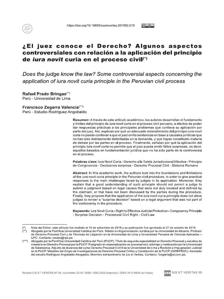 Iura Novit Curia (Prado) | PDF