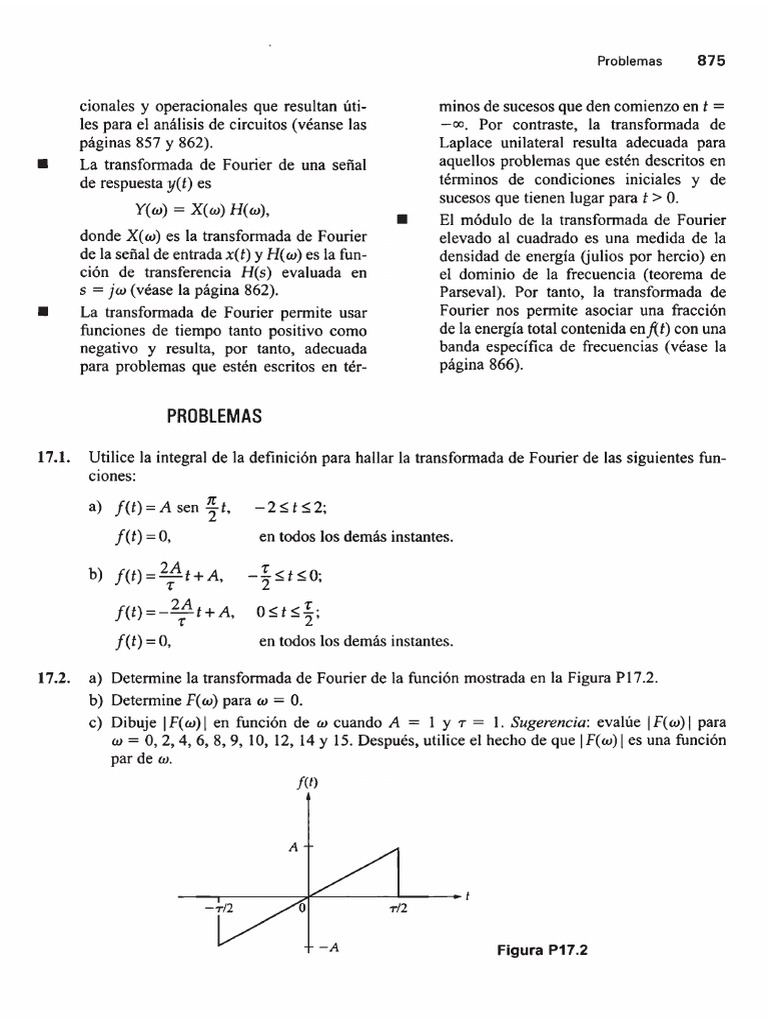 Ejercicios Transf Fourier Nilsson | PDF