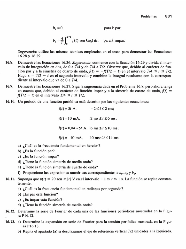 Ejercicios Series Fourier Nilsson | PDF