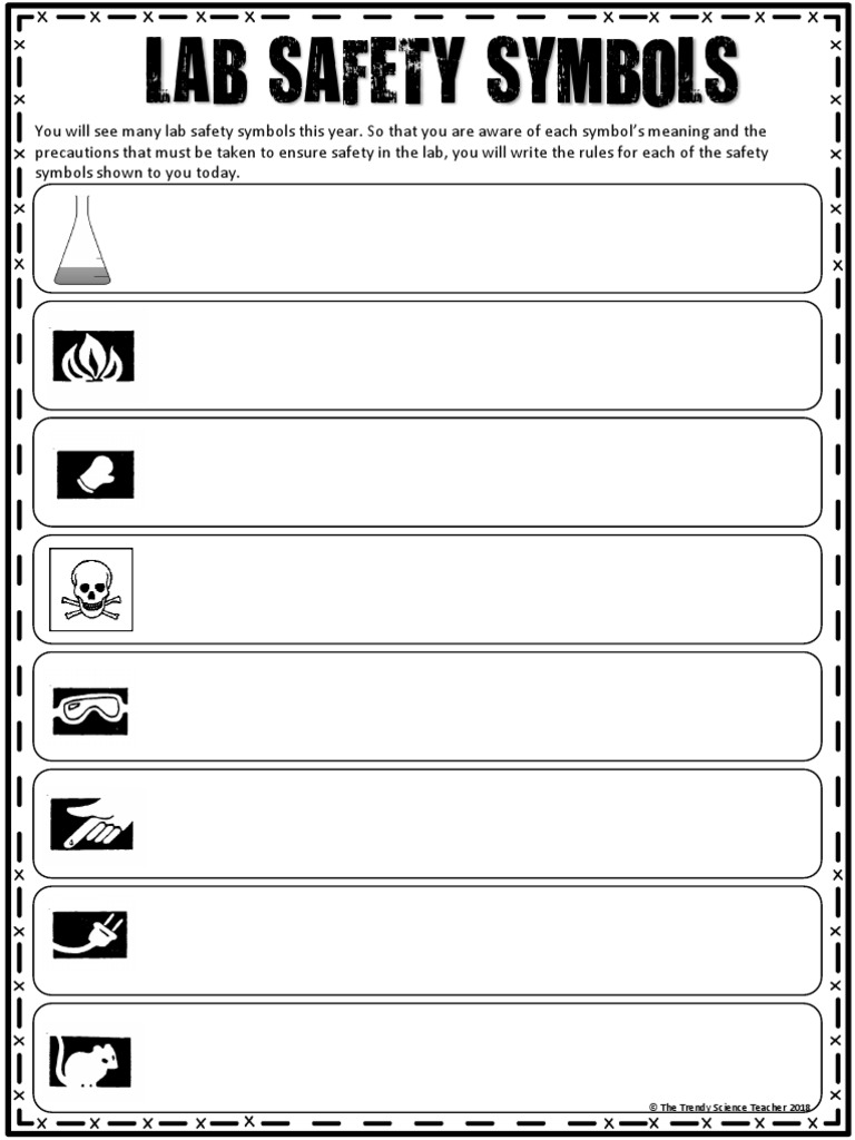 Lab Safety Symbols Notes | PDF