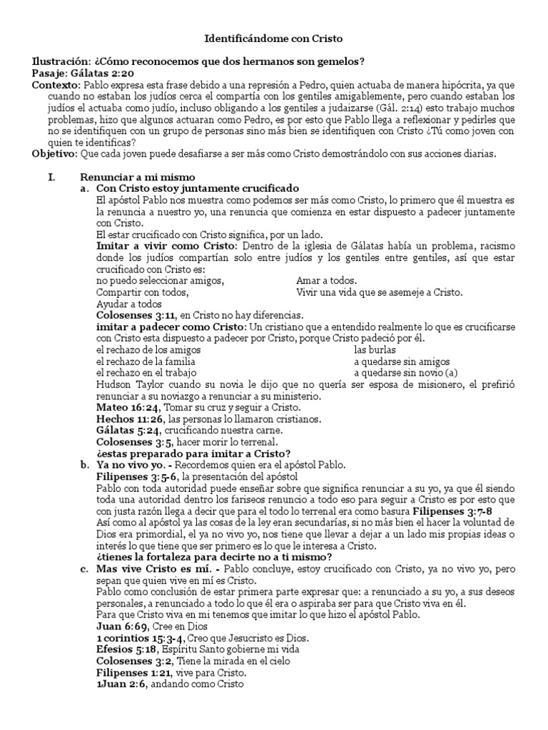Identificándome Con Cristo | PDF | Cristo (título) | Pablo el apóstol