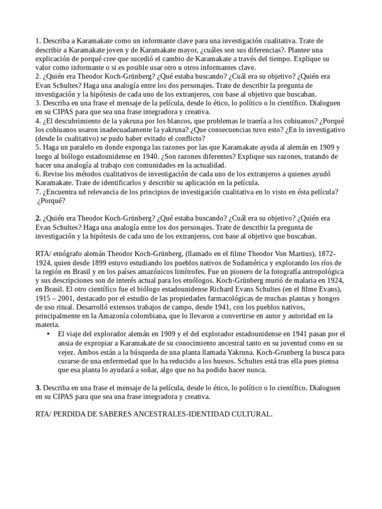 Abrazo de La Serpiente. | PDF | Science