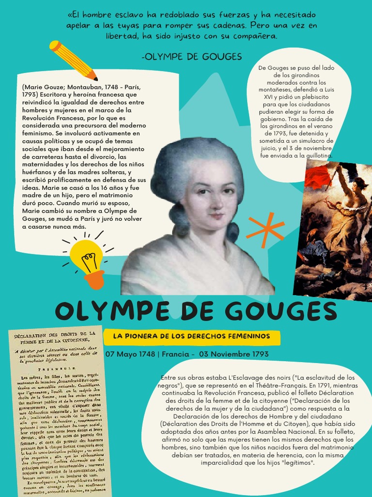 Olympe de Gouges | PDF | Mujer | Derechos humanos