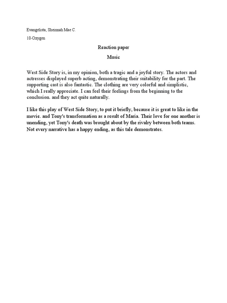 Reaction Paper | PDF