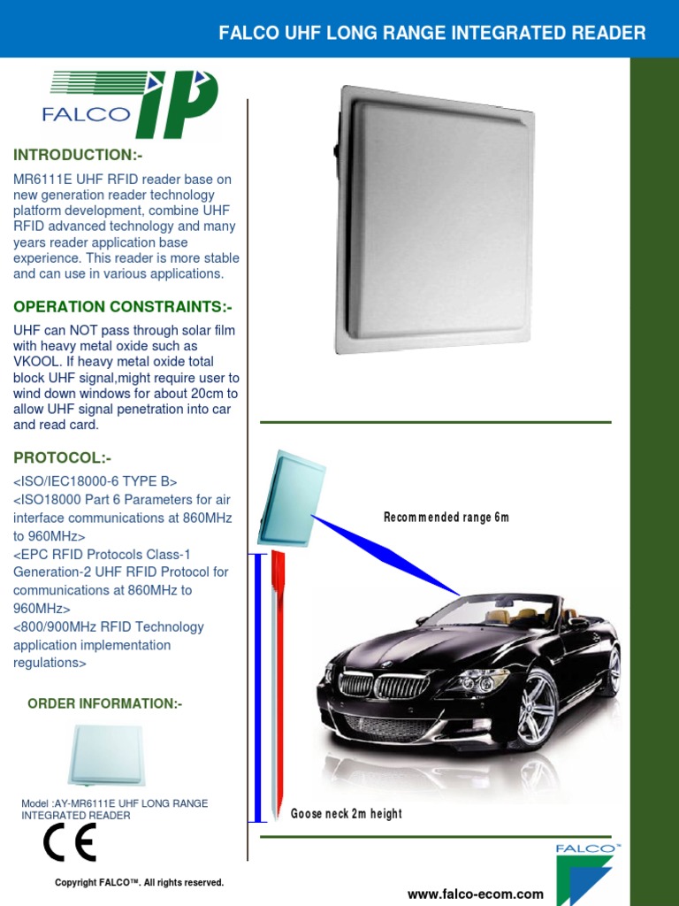 AY-MR6111E Long Range Reader | PDF | Radio Frequency Identification ...