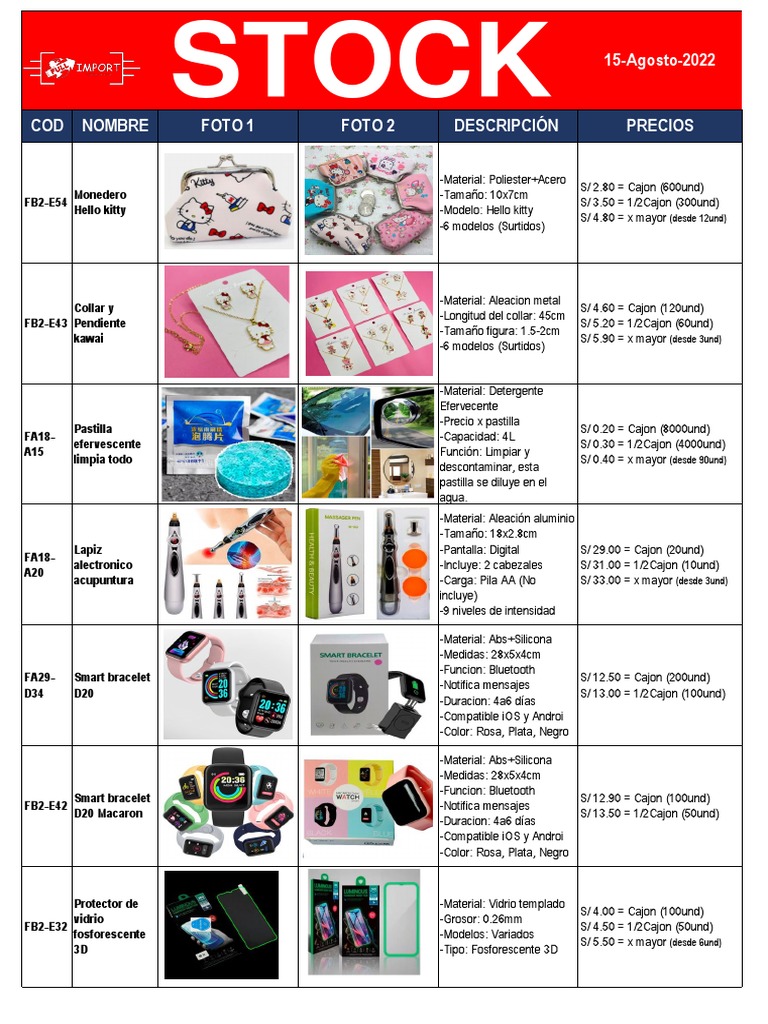 Catalogo STOCK | PDF