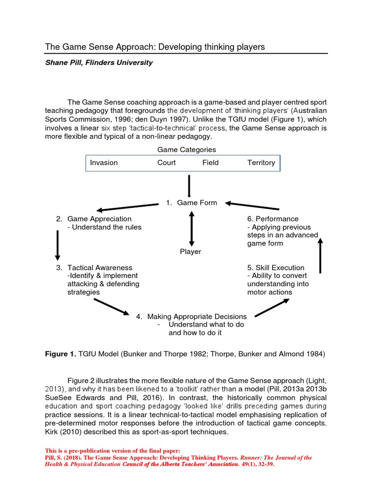The Game Sense Approach PDF | PDF | Teaching Method | Behavior Modification