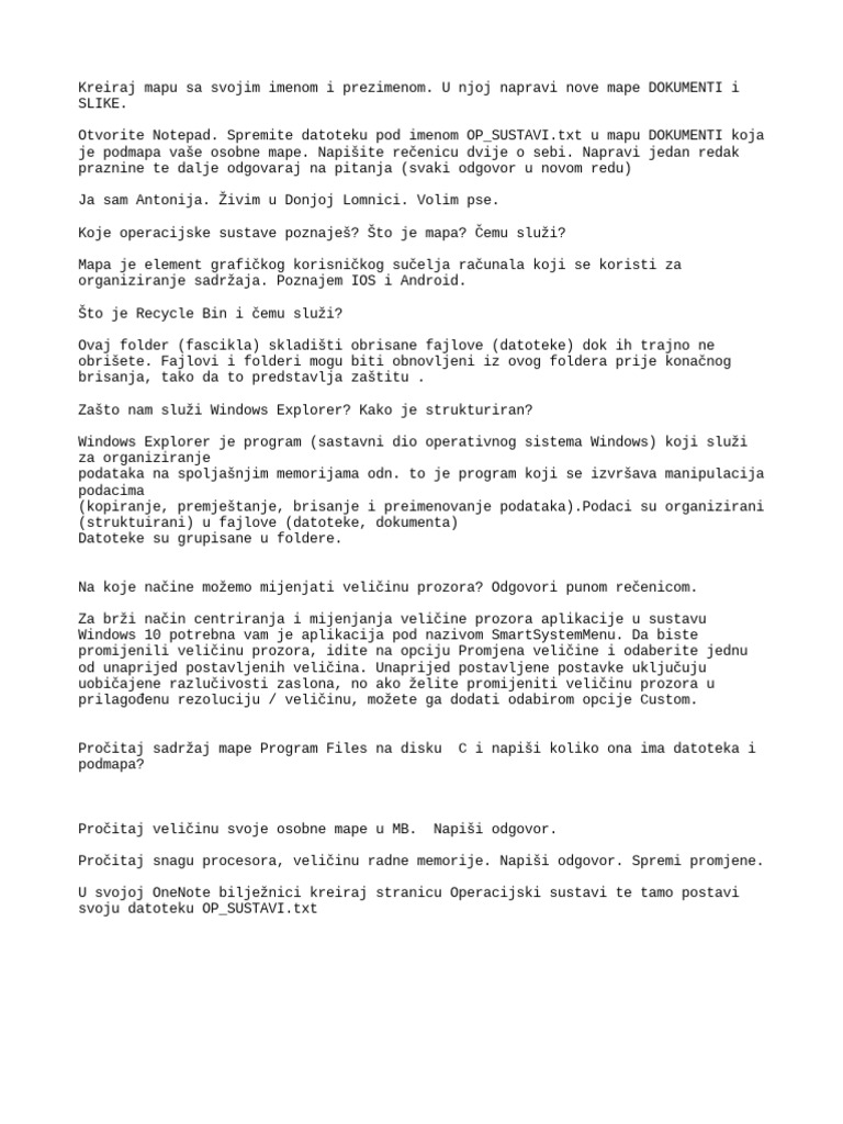 Operacijski Sustavi | PDF