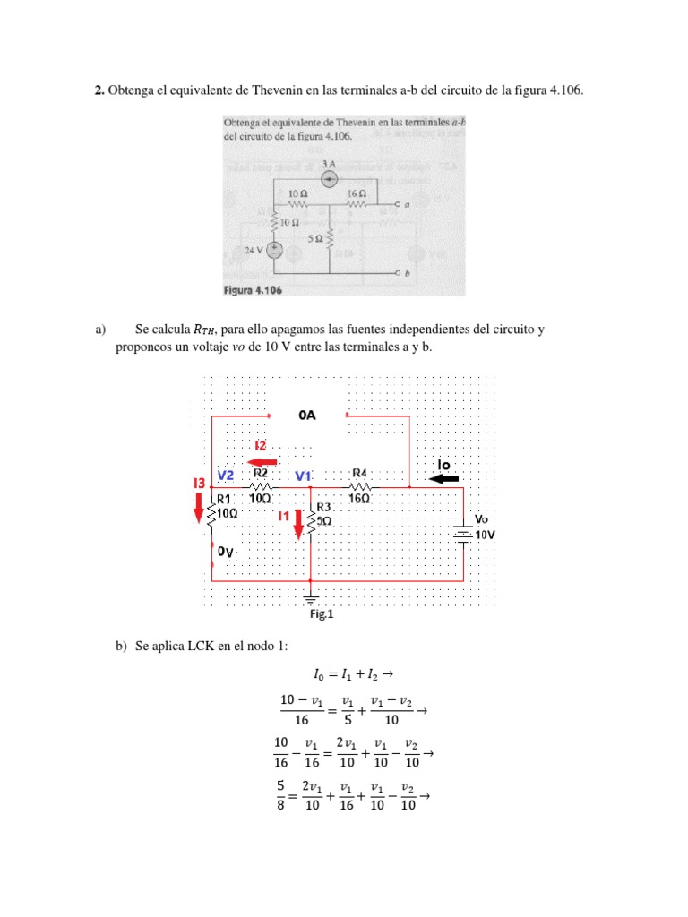 Thevenin 2 | PDF | voltaje | Resistencia Eléctrica y Conductancia