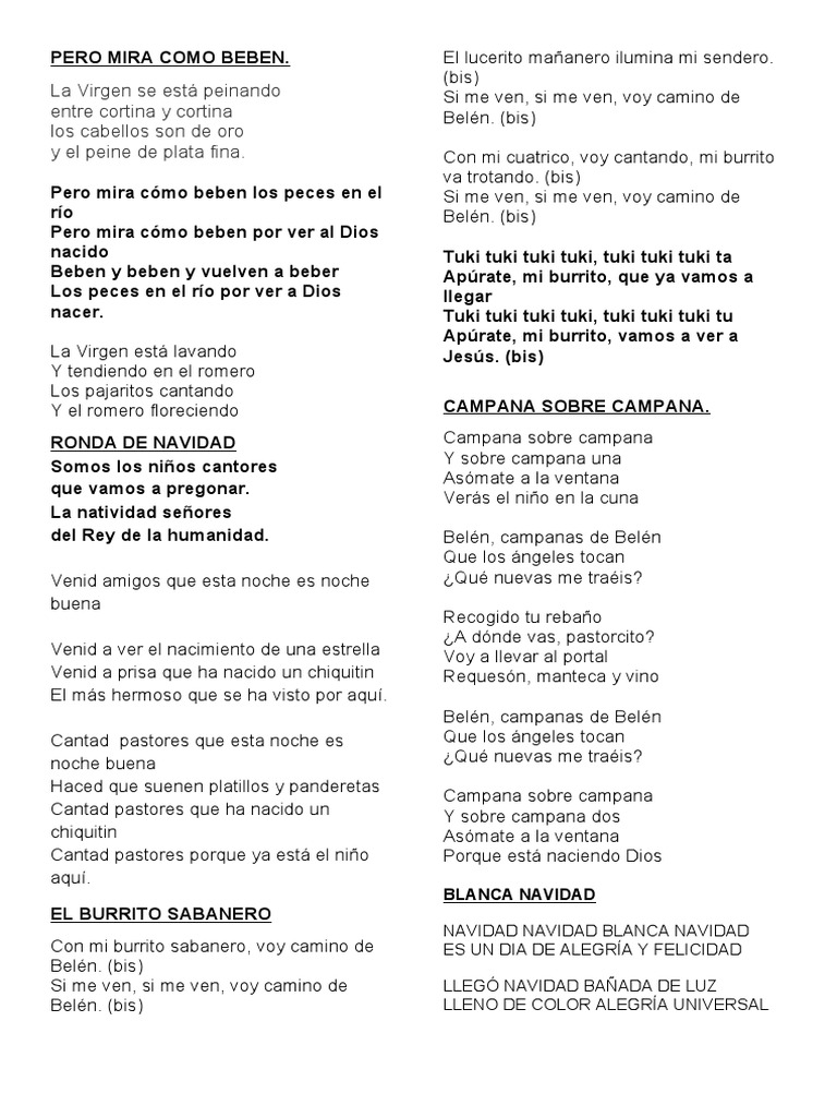 5 Villancicos Tradicionales Navideños | PDF | Navidad
