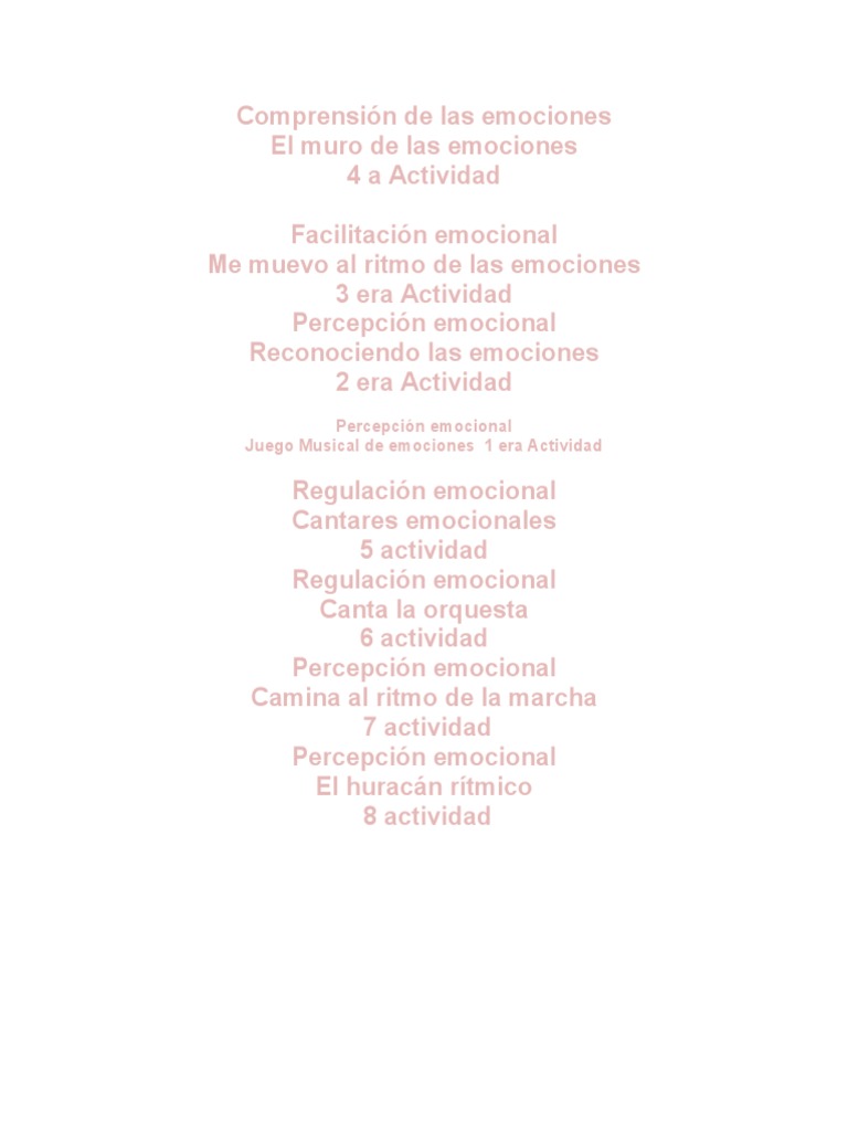 Comprensión De Las Emociones Pdf