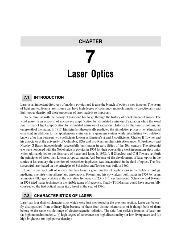 Laser | PDF | Laser | Emission Spectrum