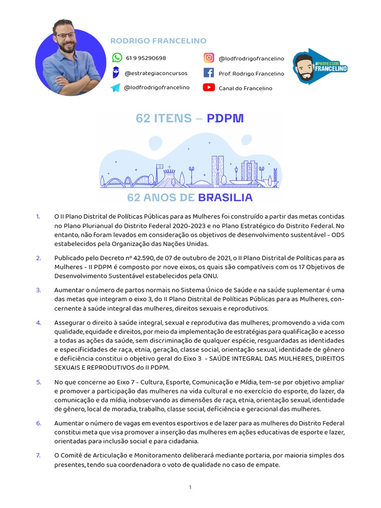 Eixos do II PDPM: Políticas para Mulheres | PDF | Igualdade de gênero ...