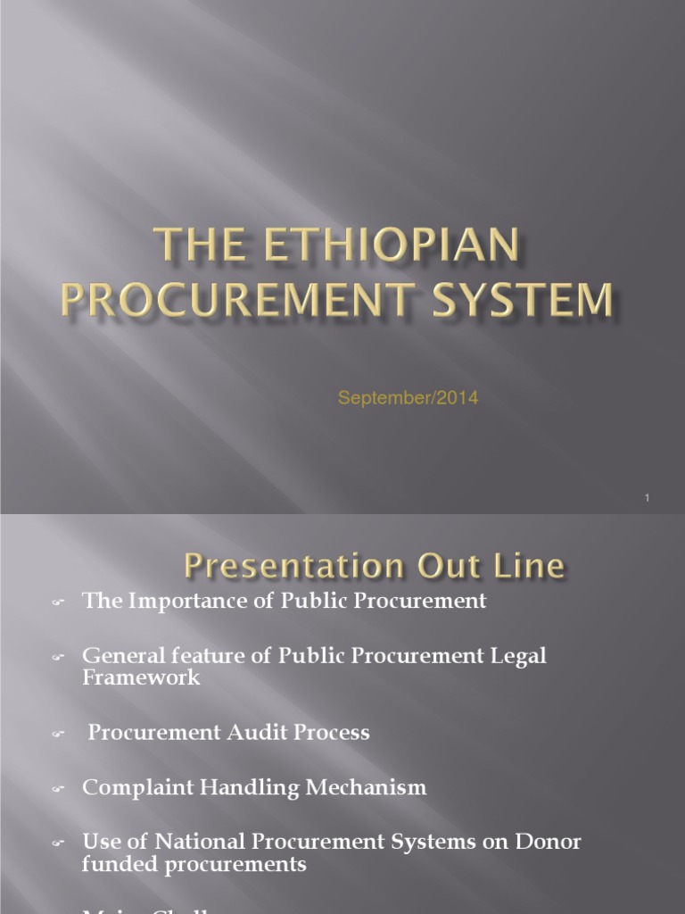 Ethiopian Public Procurement Overview | PDF | Procurement | Guarantee