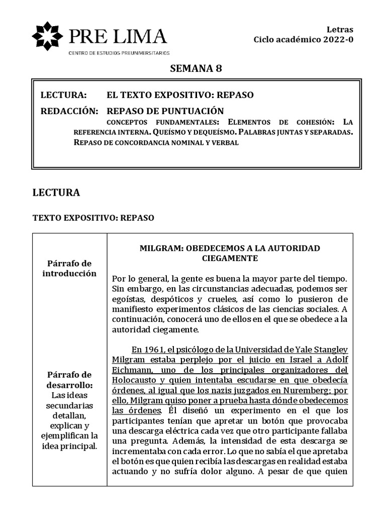 02 - Separata 8 2022-0-LETRAS | PDF | Transporte | Oración (Lingüística)