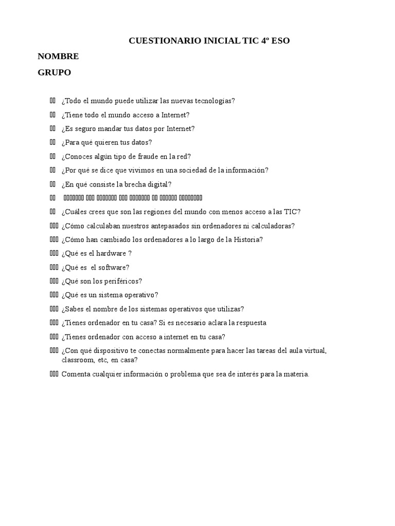 Prueba Inicial | PDF