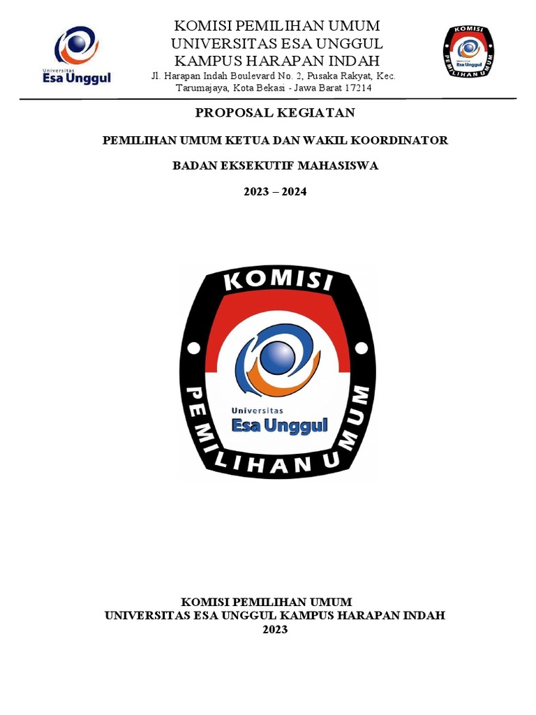 Proposal Anggaran Dana KPU 2023 | PDF