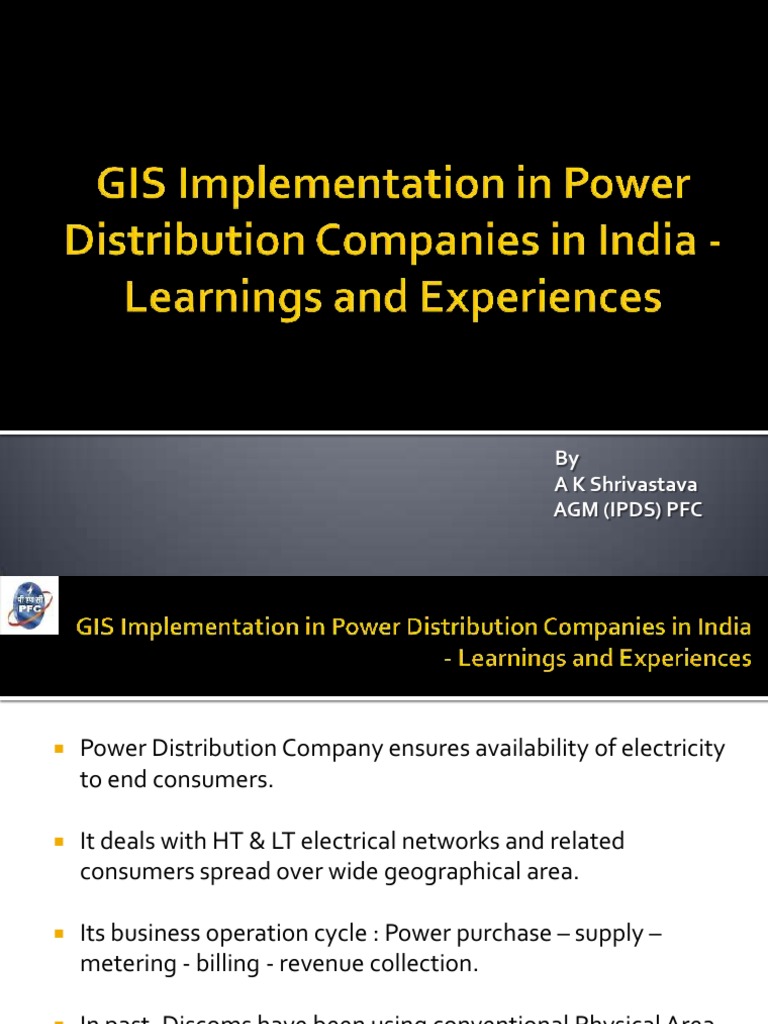 Gis Implementation in Power Distribution Companies in India | PDF ...