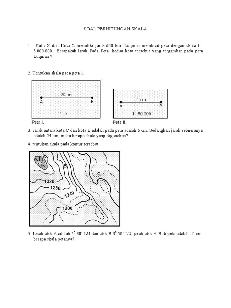 Soal Perhitungan Skala | PDF