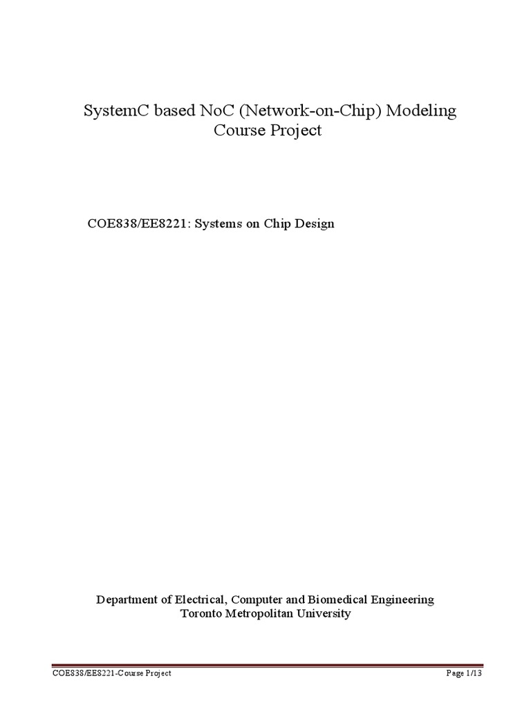 SystemC NoC Modeling Project Guide | PDF | Router (Computing ...