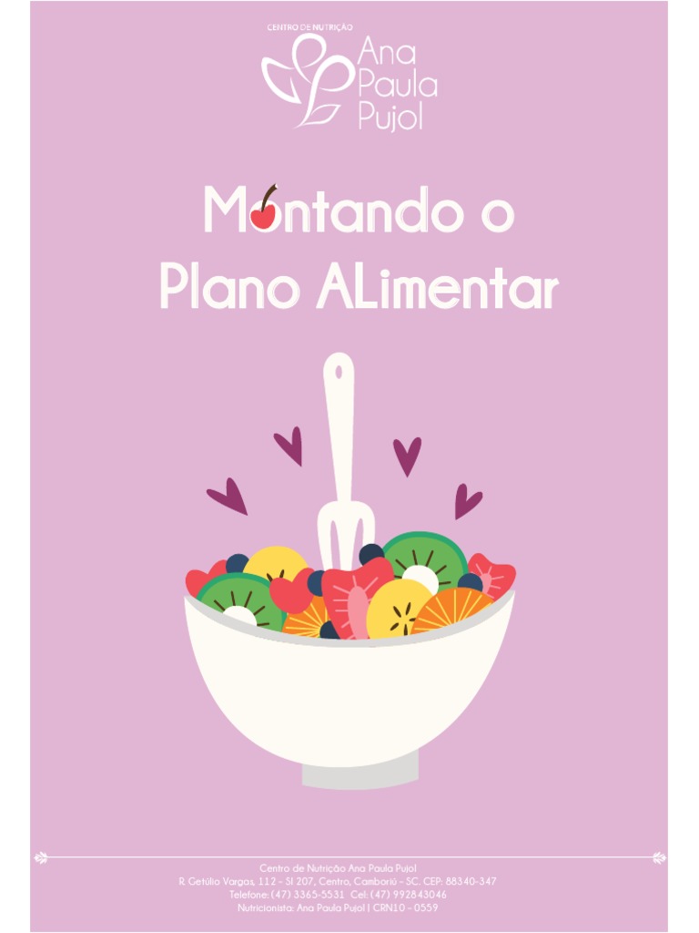 Plano Alimentar Ana Paula Pujol | PDF | Brócolis | Legumes